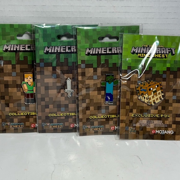 Minecraft | Accessories | Nwt Minecraft Mojang Adventure Chest Enamel ...